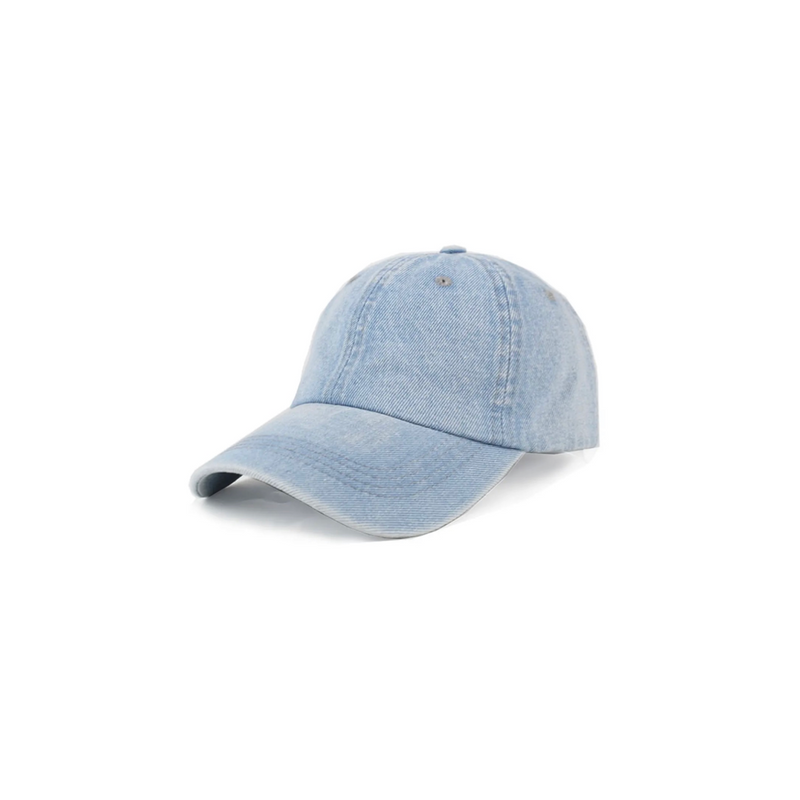 Denim Light Blue Baseball Cap for Men & Women – Tendi